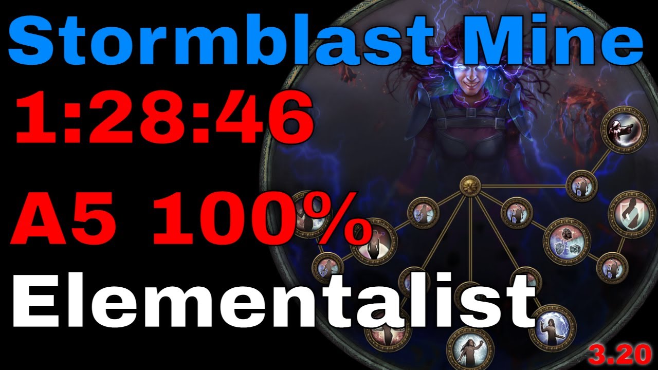1:28:46 OOS Stormblast Mine Elementalist A5 100% [3.20 PoE] - YouTube