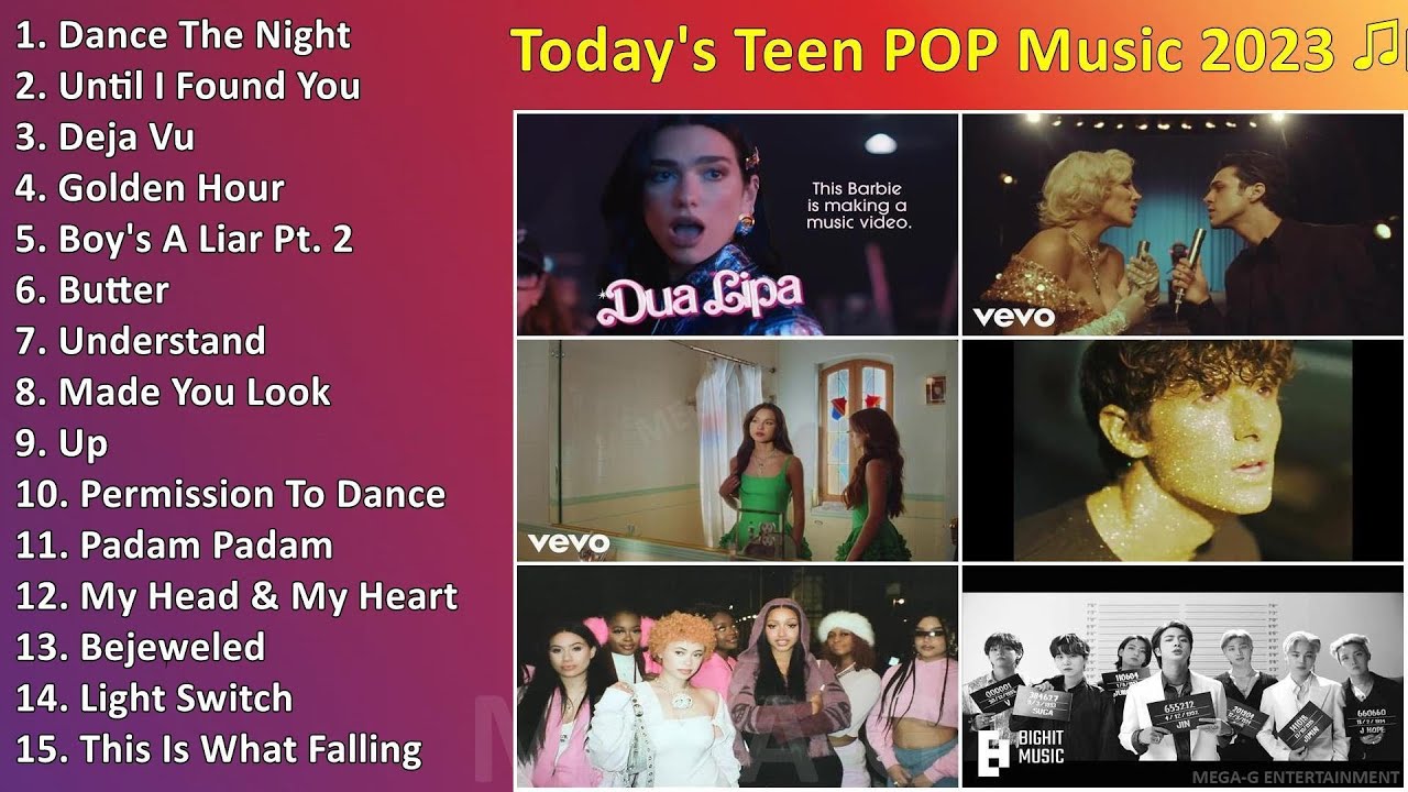 Today's Teen POP Music 2023 ♫Modern & Popular Hits Best Songs Playlist ...