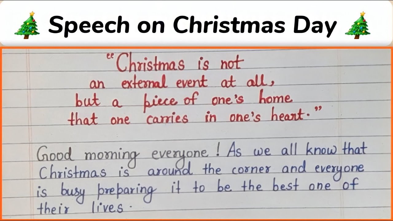 Speech On Christmas Day In English Easy And Best speech-on-christmas-day-in-english-easy-and-best