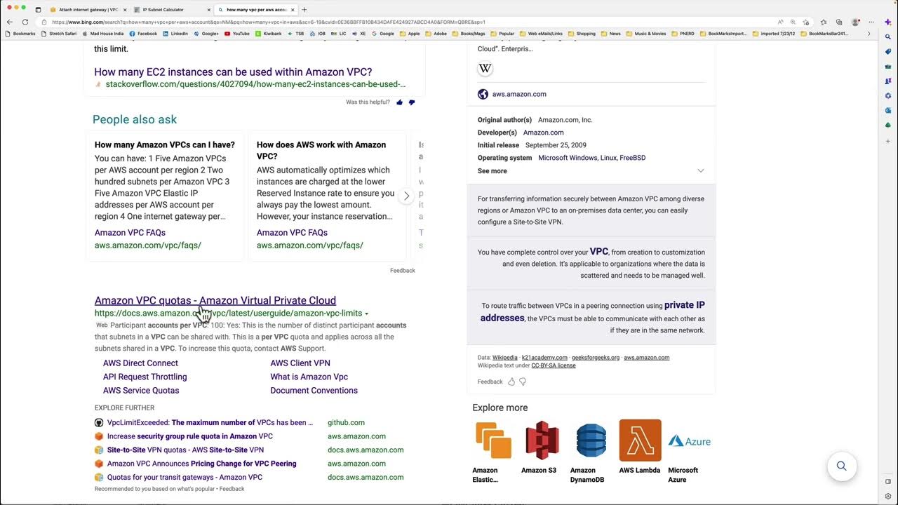 AWS Create VPC, CIDR, Subnets, Internet Gateway and Route Tables etc. - YouTube