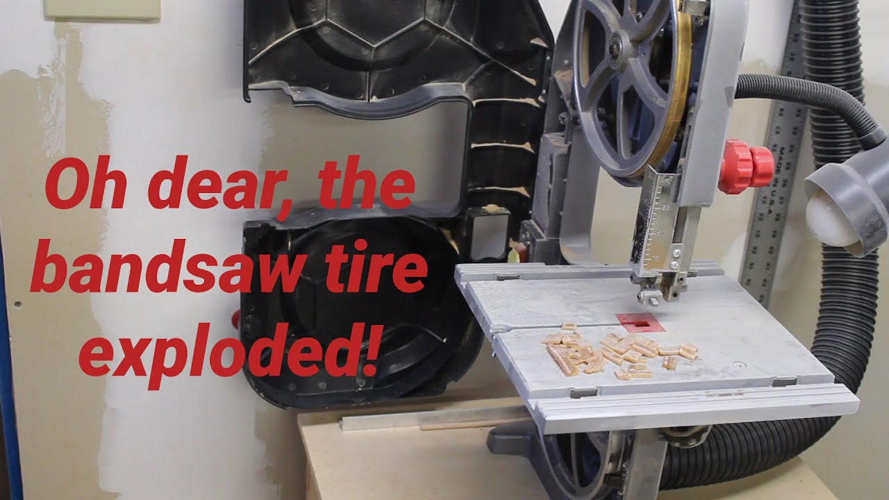 Changing Tires on a 9" Task Force Band Saw - YouTube