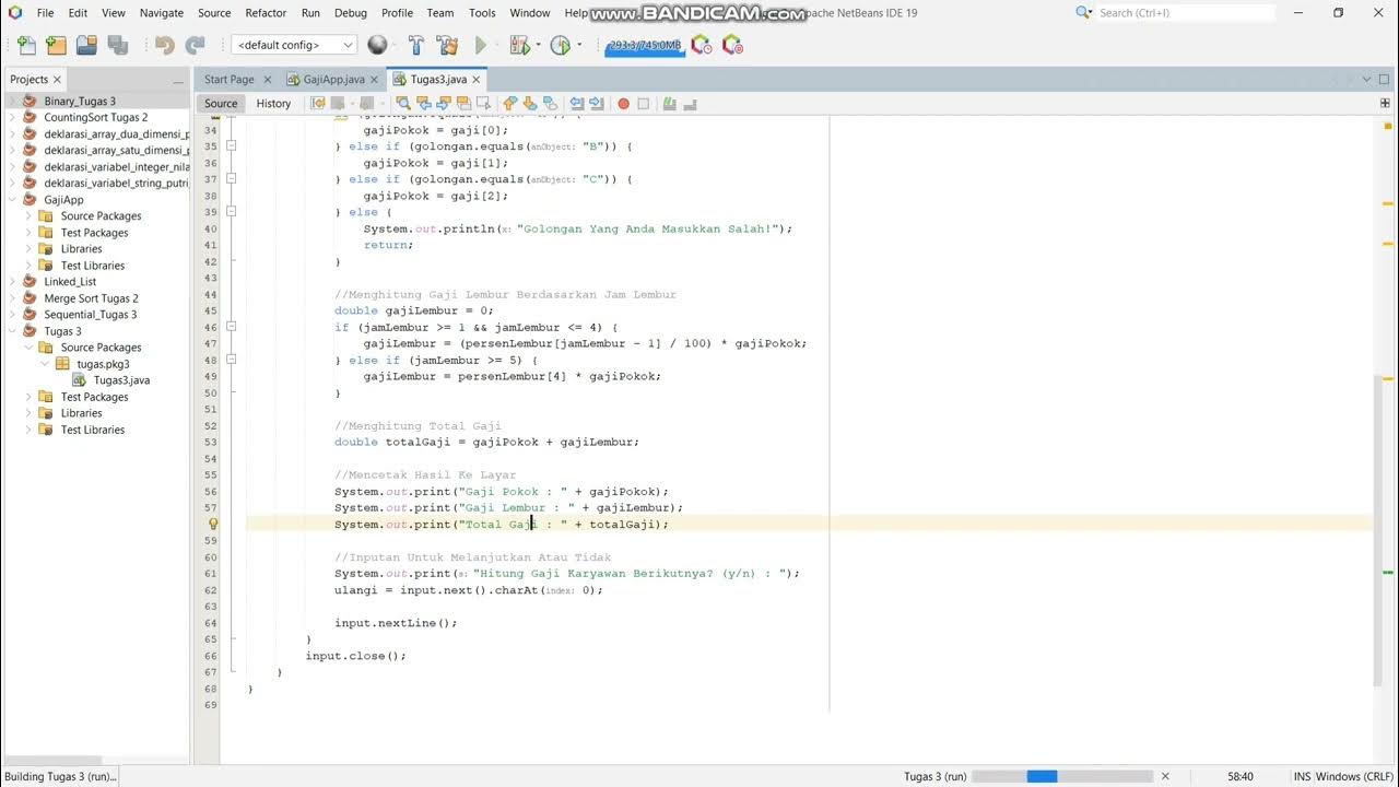 Membuat Program Sederhana menggunakan Operator, IF dan Array dengan Aplikasi NetBeans - YouTube