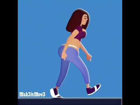 Double bounce walk cycle animation | booty bounce - YouTube