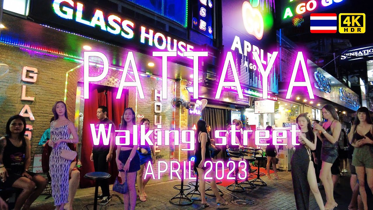 Pattaya Walking Street, April 2023, nightlife Thailand 4K HDR,agogo,bar ...