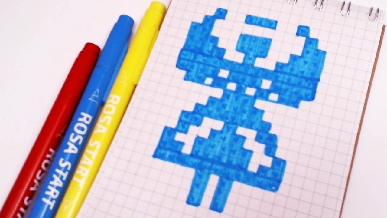 Handmade Pixel Art - How To Draw AN ANGEL - YouTube