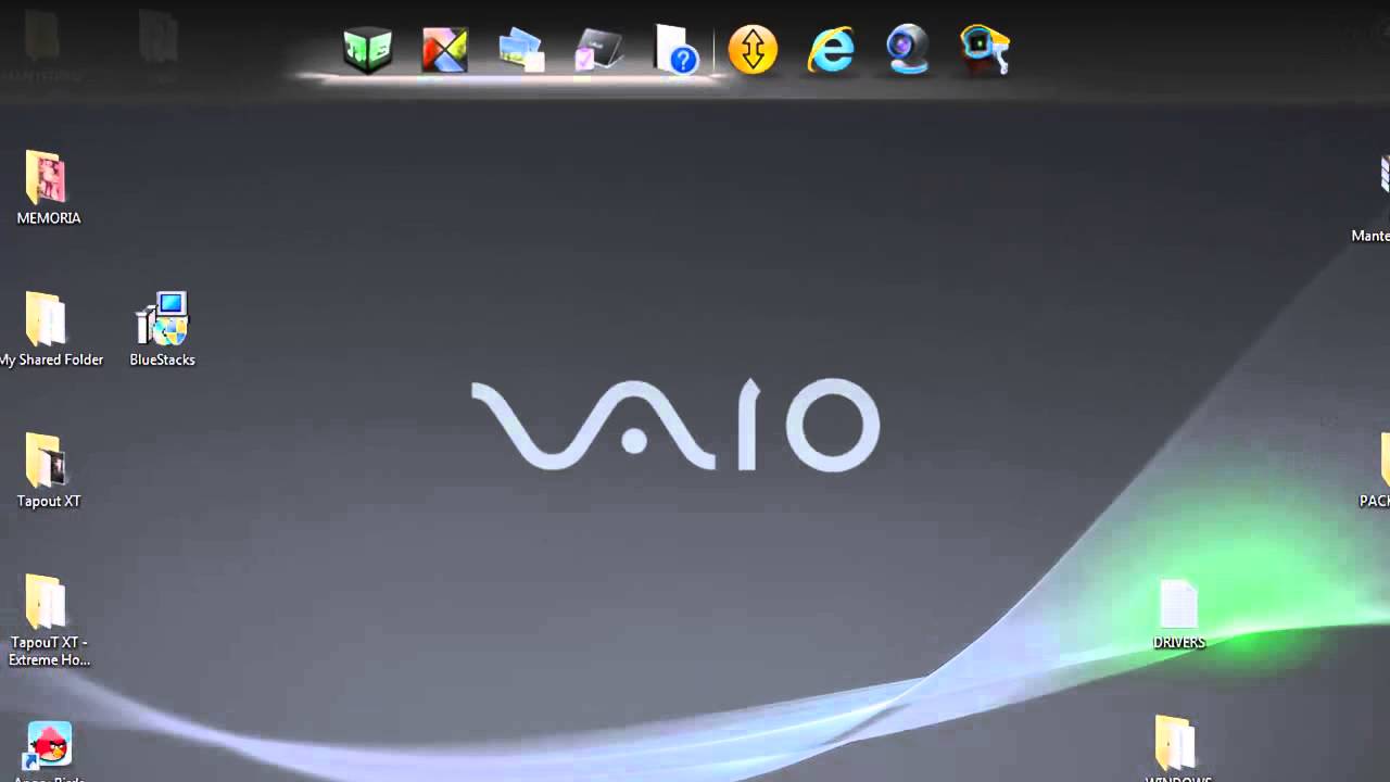 Barra superior de SONI VAIO configuracion VAIO GATE - YouTube