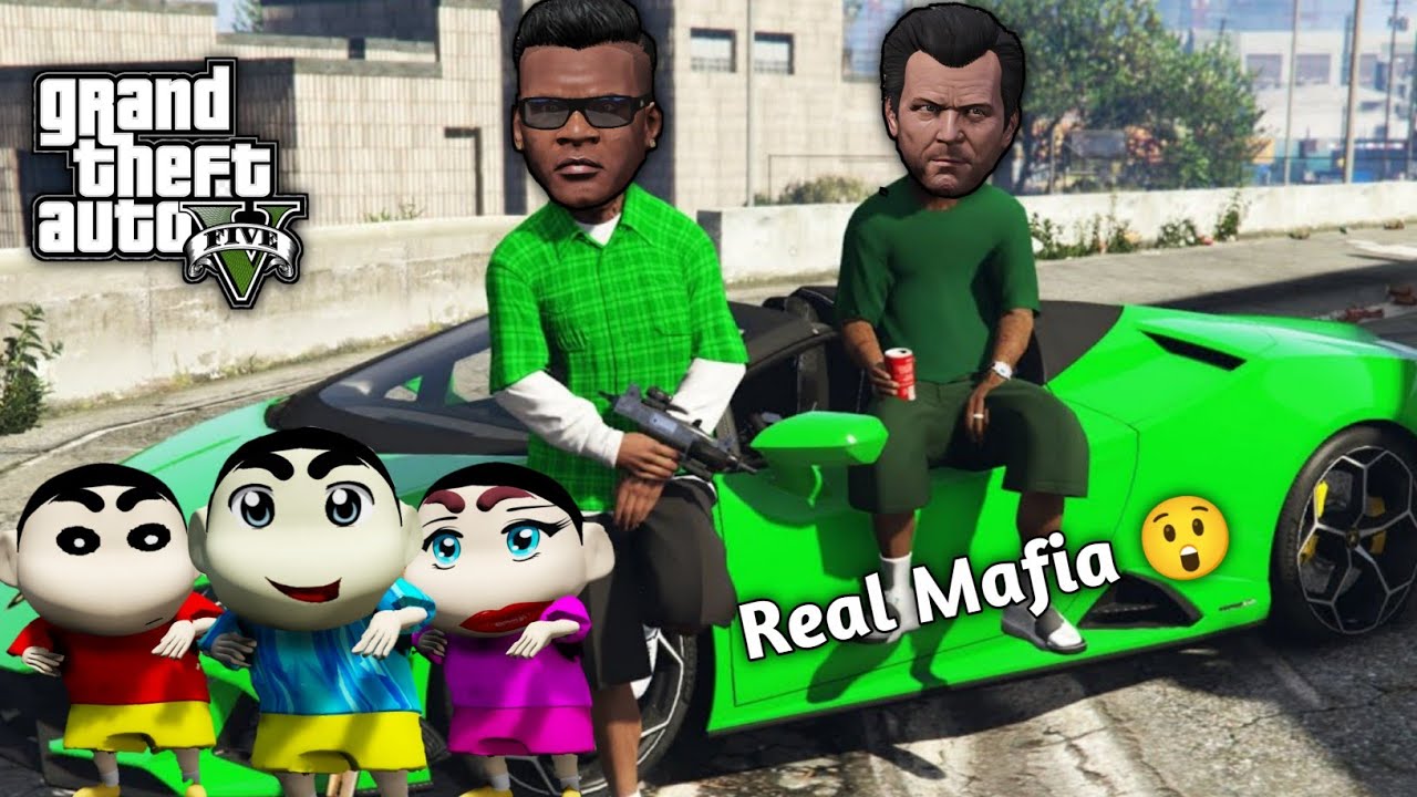 GTA 5: Gangester play his real action 😱 Shinchan shocked|| Ps Gamester ...