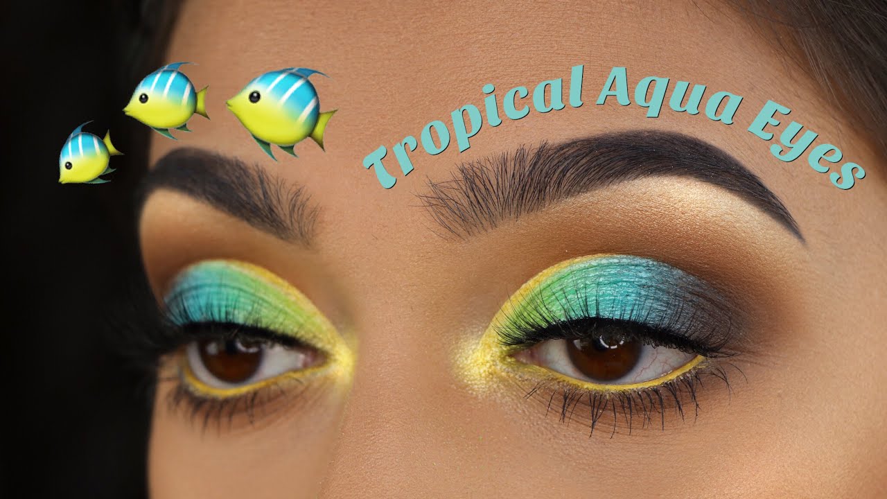 Tropical Aqua Eyes | Chelseasmakeup - YouTube