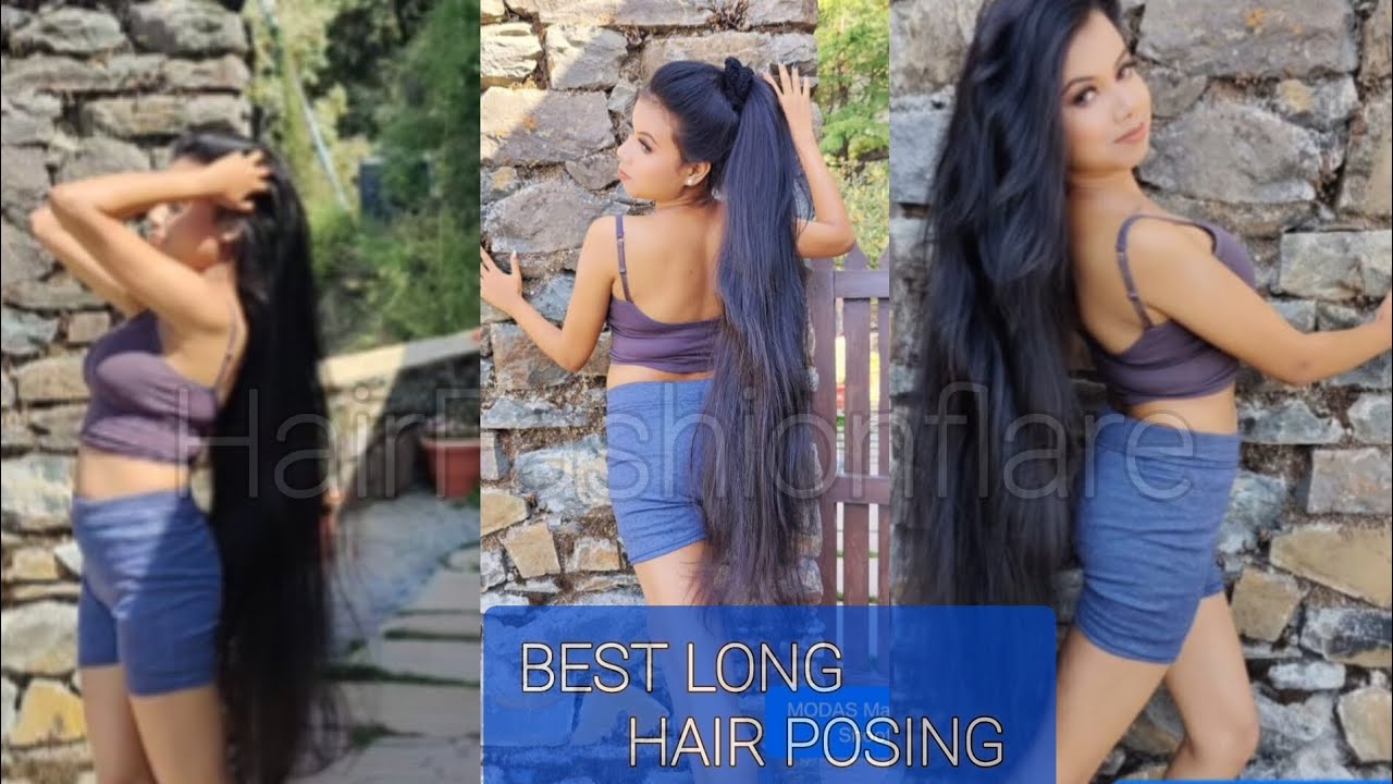 Best poses with long hair | How to pose with long hair | Long hair play ...