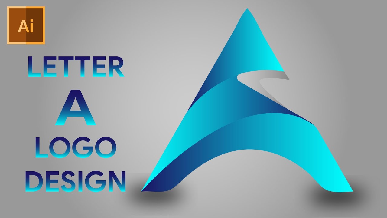 Letter A Logo design in illustrator | Alphabet logo design in ...