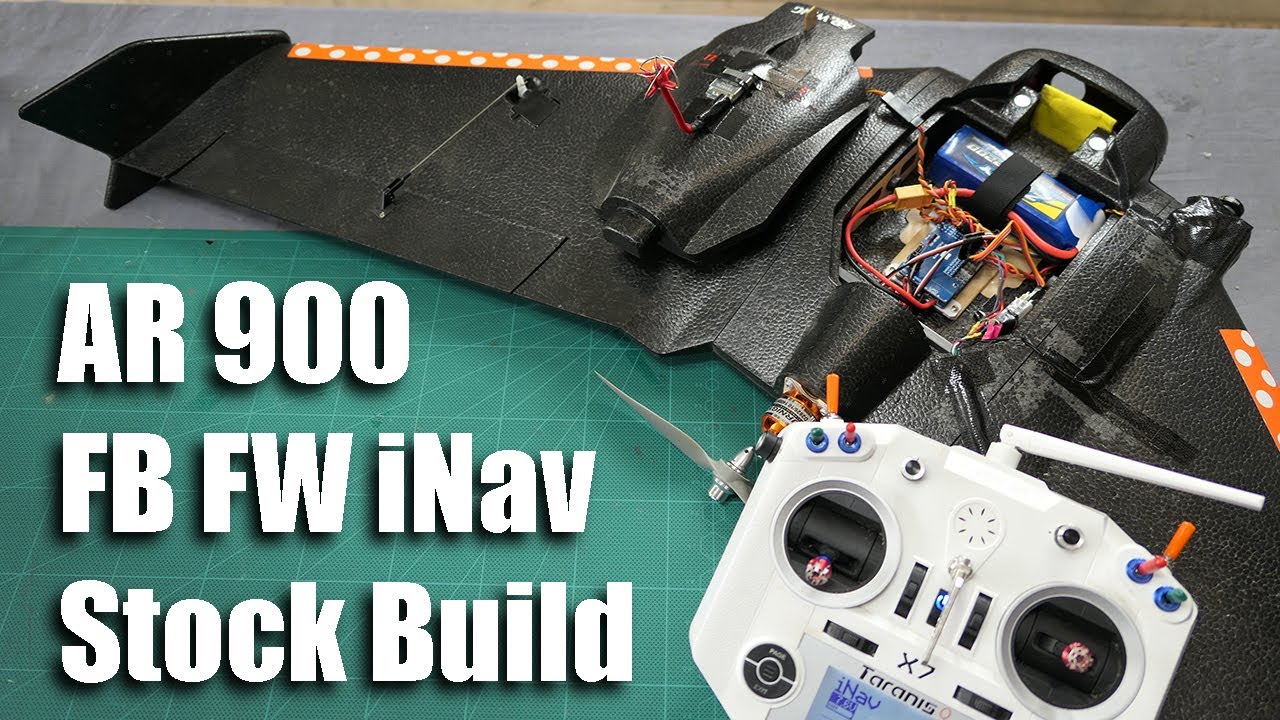 AR900 Wing iNav Fixed Wing FB Group stock build - YouTube