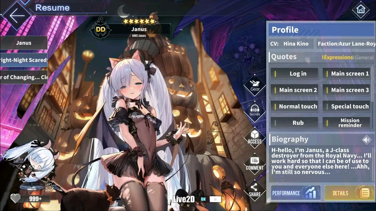 Azur Lane: Janus L2D Skin [Fright-Night Scaredy-Cat] (Black Friday Akashi's Fire Sale 2023 ...