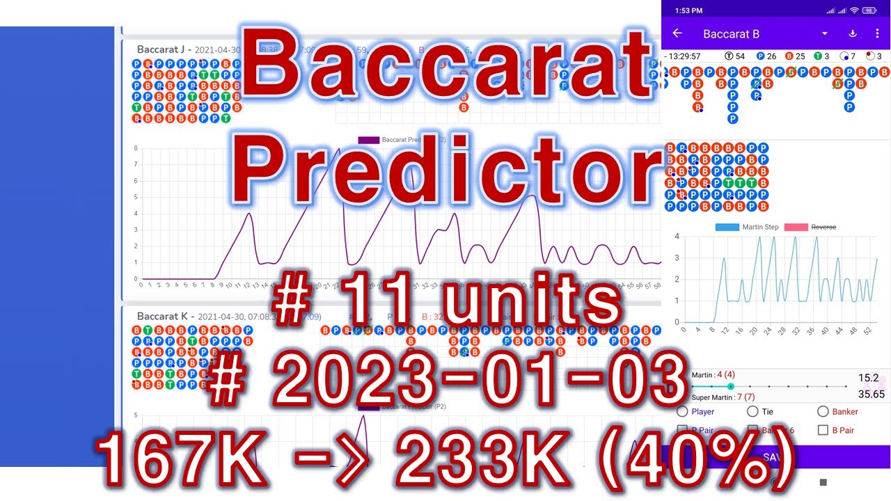 How to use the Baccarat Predictor App : 2023-01-03 - YouTube