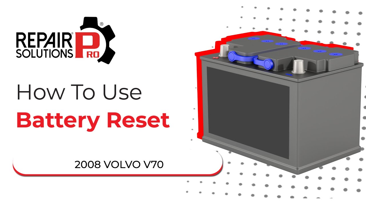How to Use Battery Reset Function on SDS | 2008 Volvo V70 - YouTube