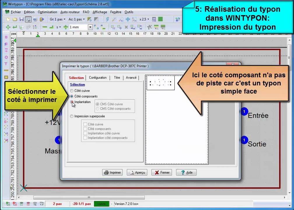 Etape 5 : Routage et impression du typon - YouTube