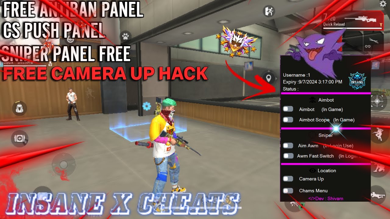 NEW PC PANEL FOR FREE FREE FIRE SNIPER AIMBOT🎯 | 100% ANTIBAN | FREE ...