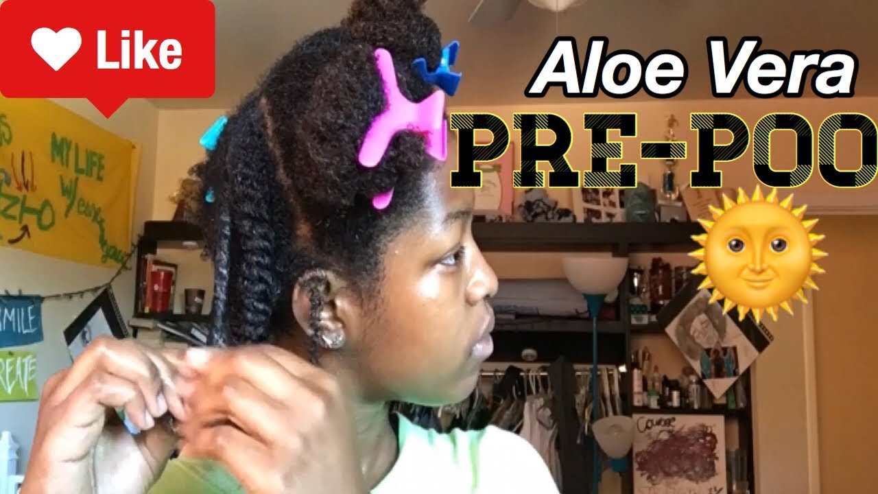 I "FOLLOWED" A NAPTURAL85 HAIR TUTORIAL l Pre-Poo using Aloe vera gel ...