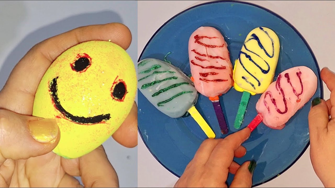 Crispy and satisfying slime with wax - YouTube