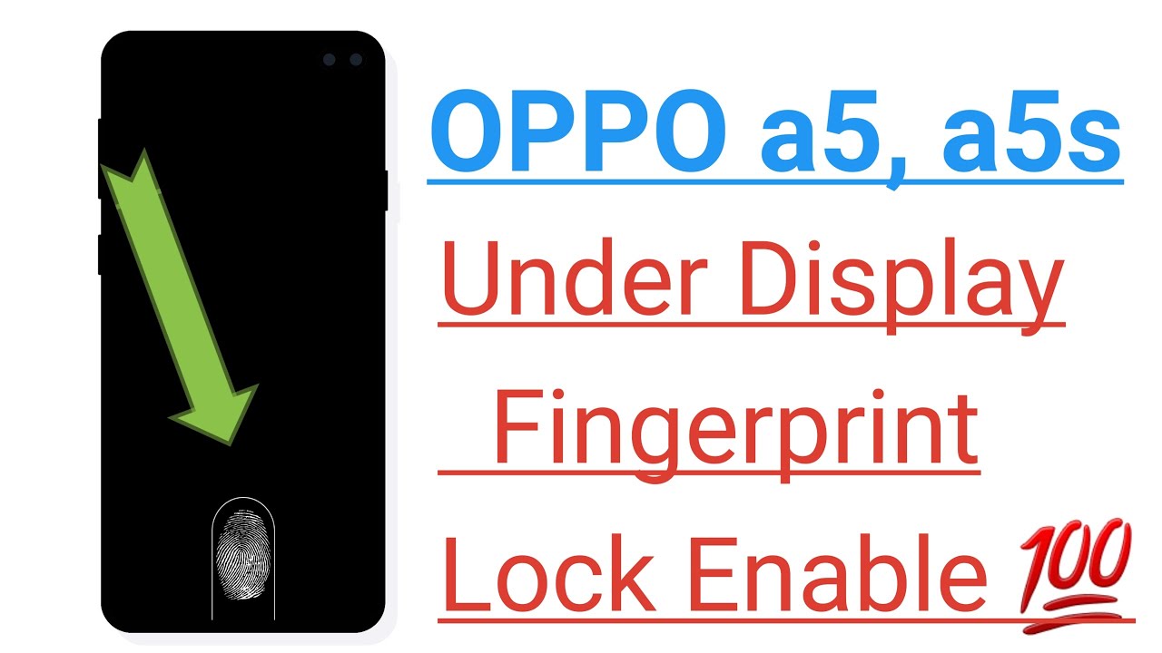 OPPO a5, a5s Under Display Fingerprint Lock Enable 💯 - YouTube