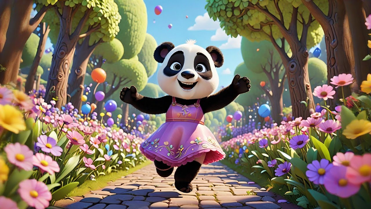 Polly Panda Wears Her Dress | Dress-Up & Colors Song for Kids | Nursery ...