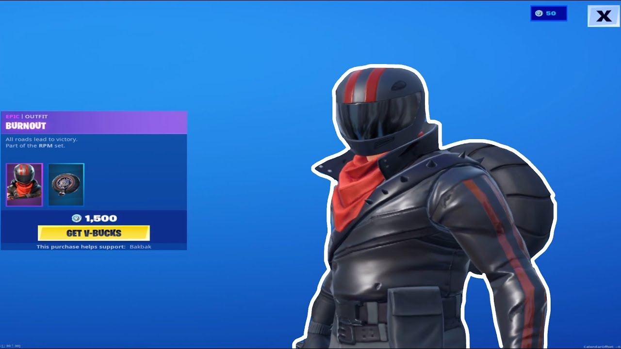 Fortnite mobile - Item shop UPDATED BURNOUT SKIN [10/16/19] - YouTube