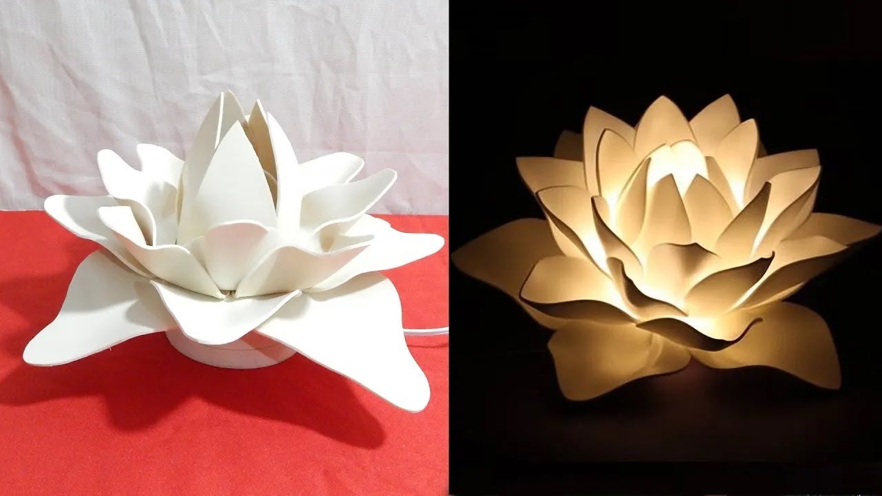 Aprenda fazer uma luminária formato de flor - YouTube