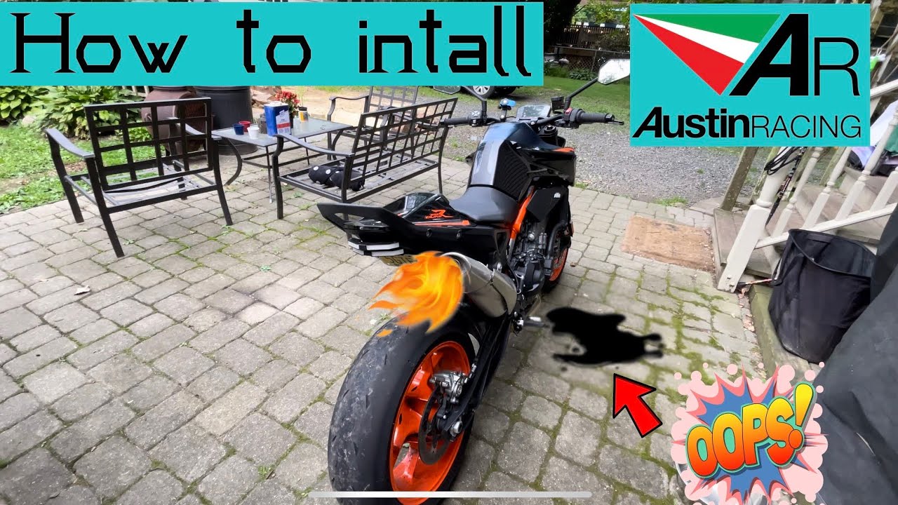 Austin Racing install on a ktm duke 890 - YouTube