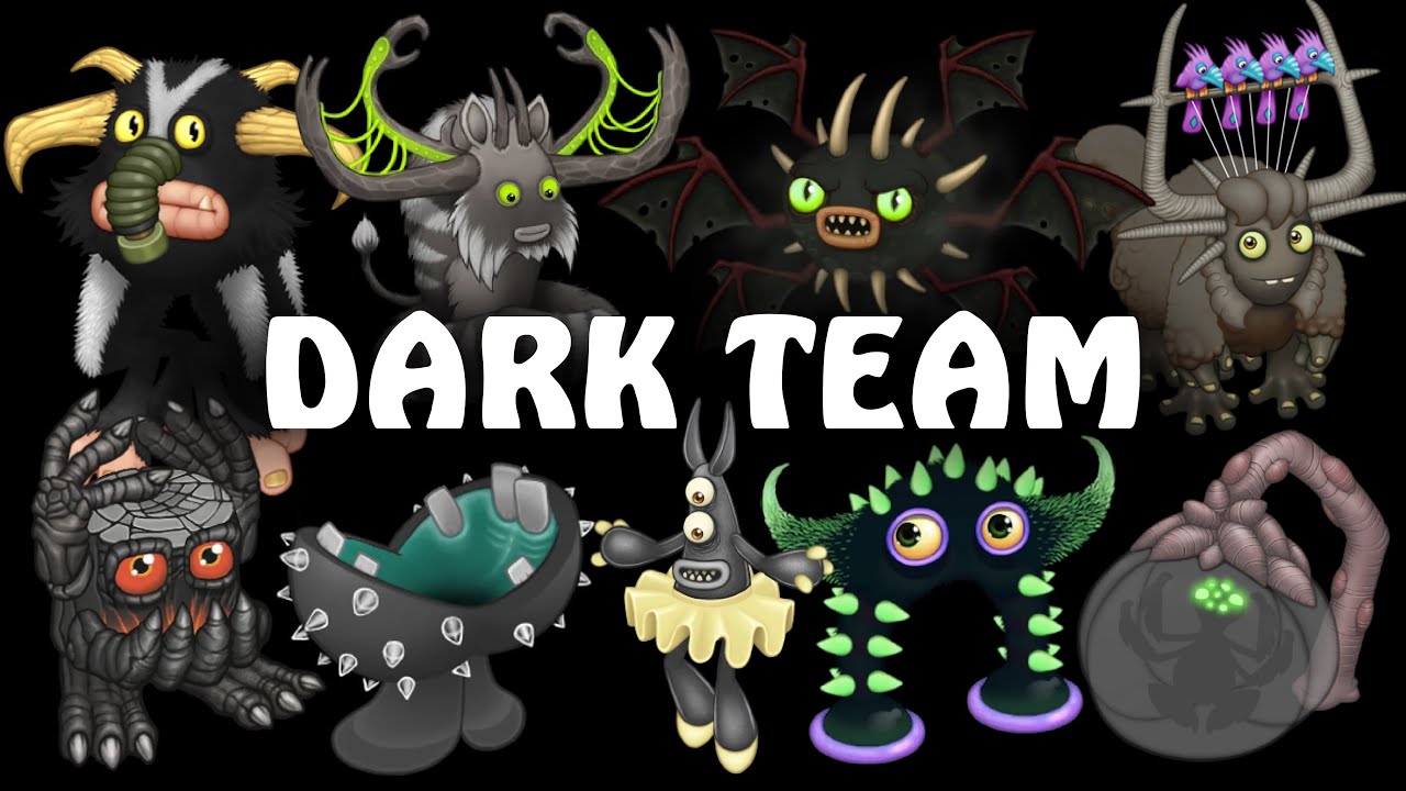 ALL DARK Monsters - My Singing Monsters (All Sounds & Animations) - YouTube