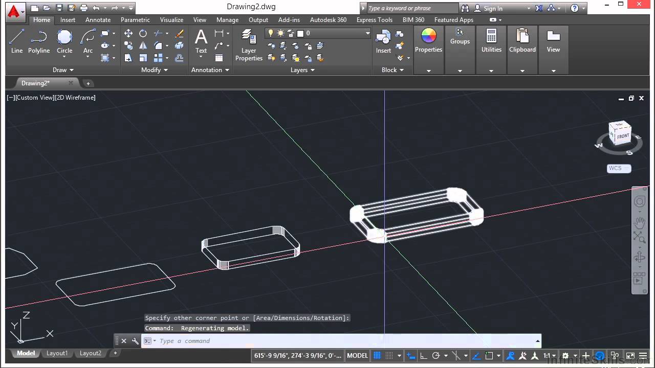 AutoCAD 2015 Training Video Tutorial 05 06 Rectangles And Ellipses ...