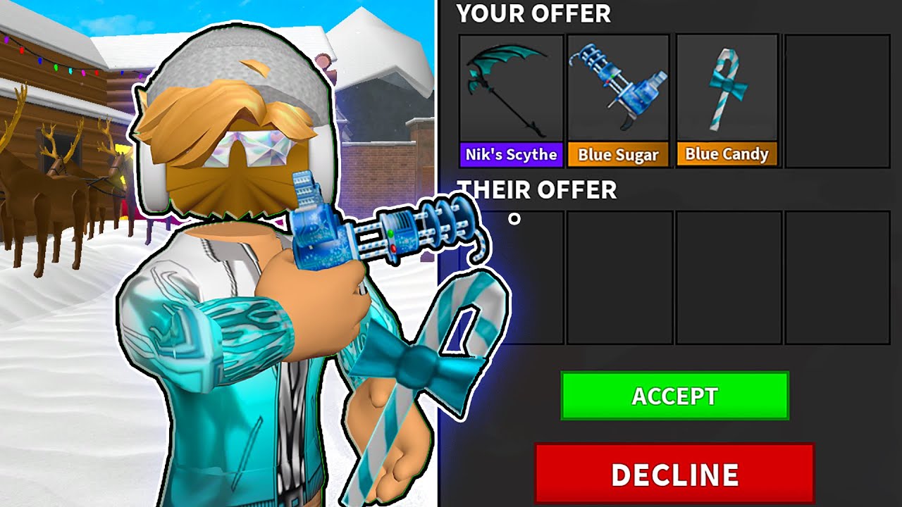 MM2 Gameplay with Blue Sugar Set - YouTube