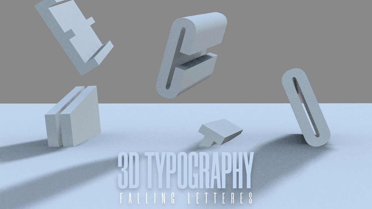 3D typography falling letters | Typography | 3d typography | falling ...