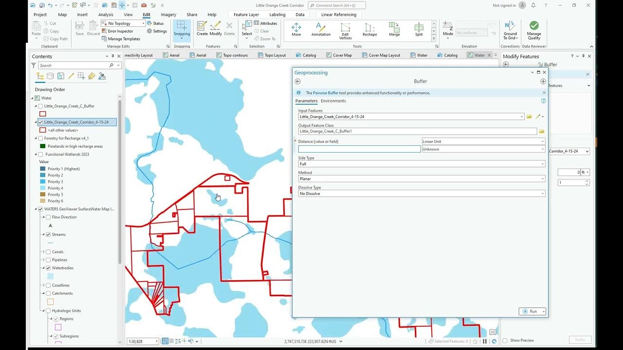 ArcGIS Pro - Creating an outline/boarder using Buffer (Analysis Tool ...