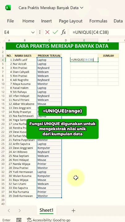 #tutorial Rekap Banyak Data di #excel - YouTube