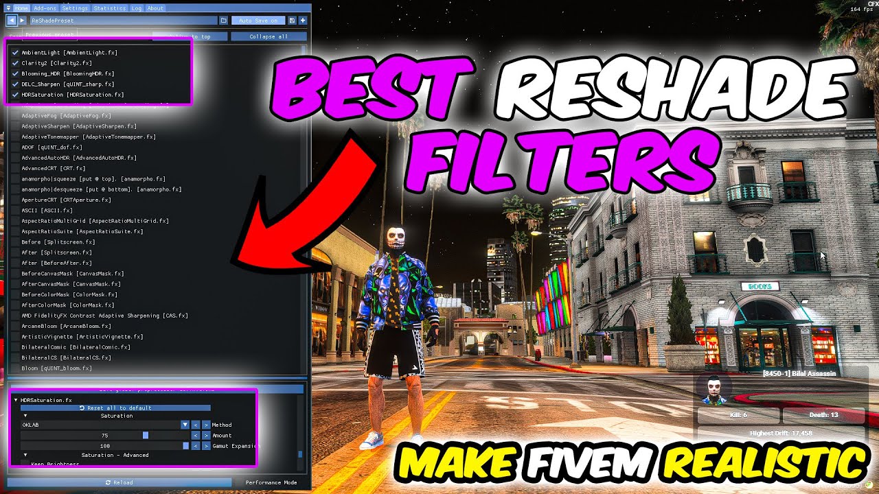 Best Reshade Settings For FiveM (GTA V) 2024 Make You Game Realistic ...