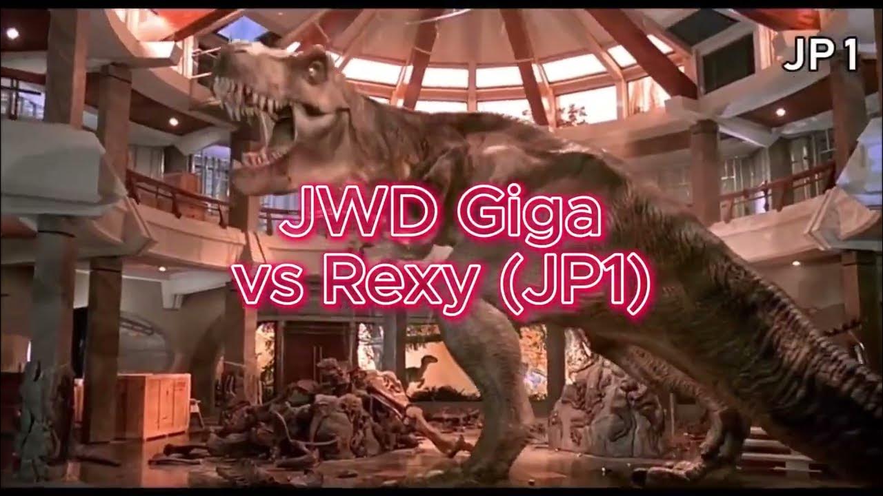 Giganotosaurus vs Rexy (JP1) - YouTube
