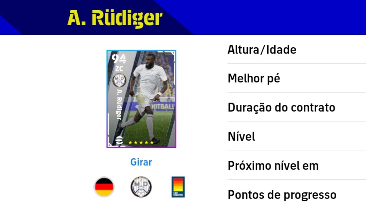 RUDIGER 99 CHEGOU - YouTube