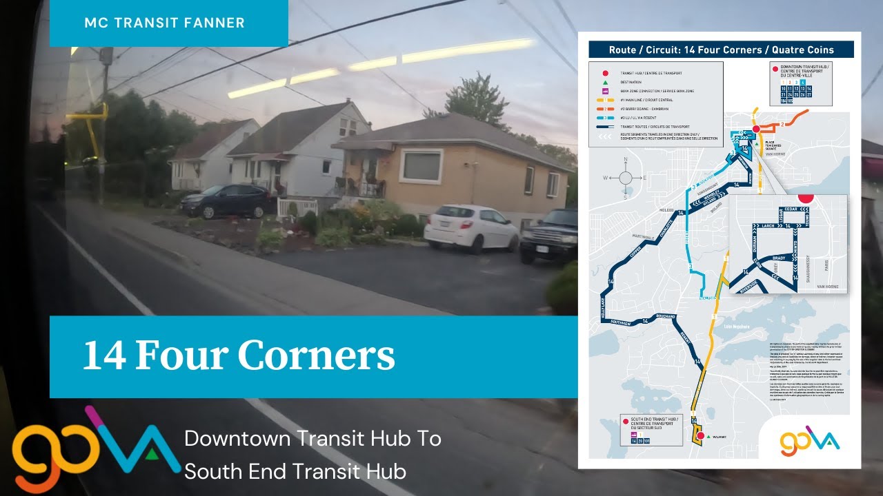 GOVA (Greater Sudbury) Transit 14 Four Corners - Downtown Transit Hub ...