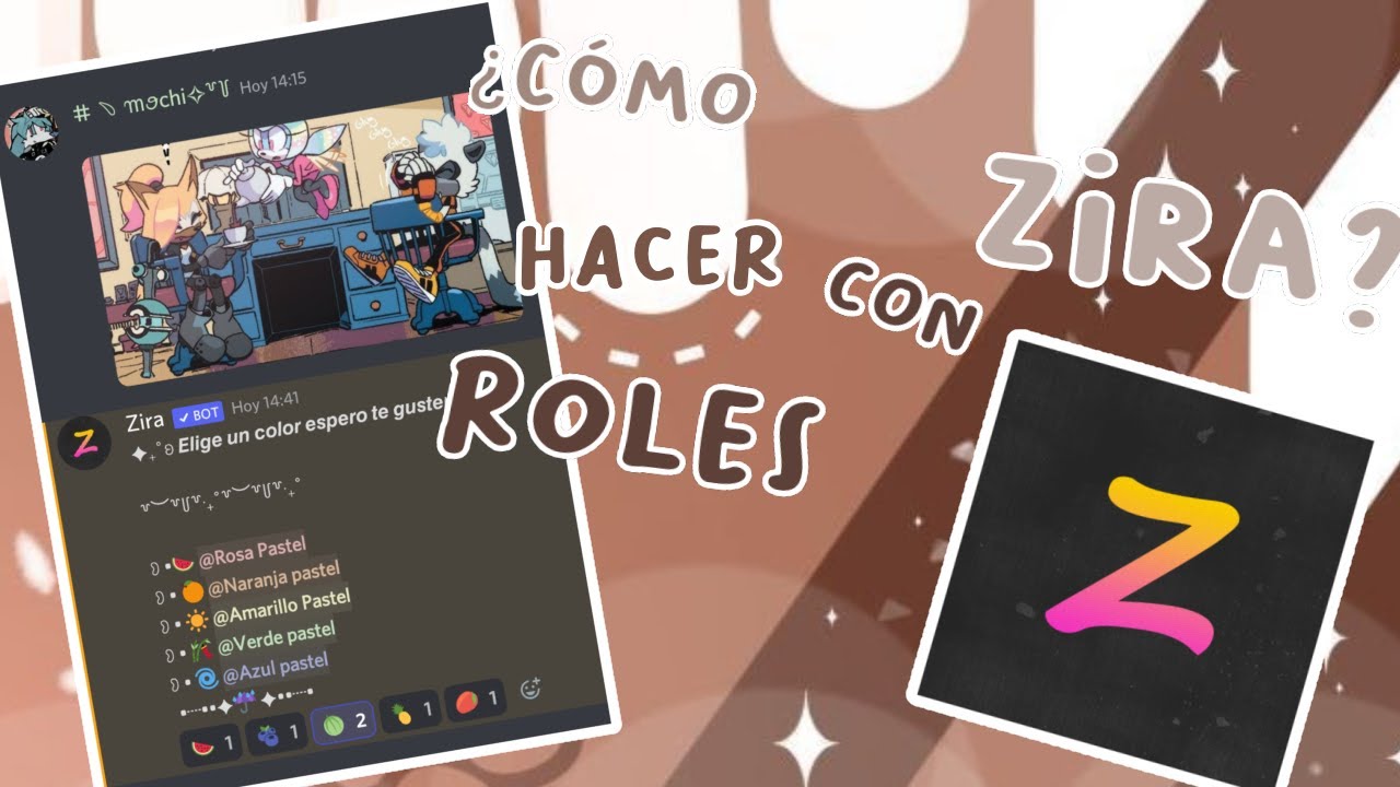 🎋 ¿Cómo hacer roles con zira? ☔ Discord Tutorial ♡ - YouTube