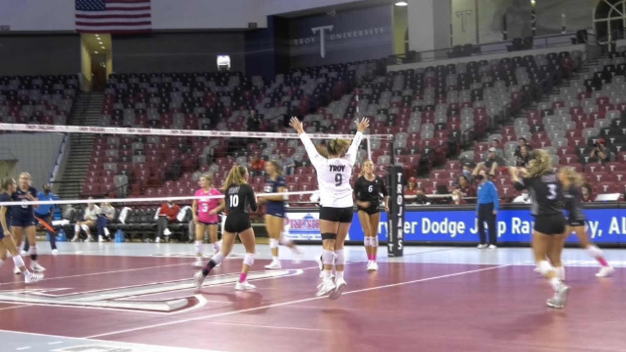 TROY Volleyball vs. South Alabama - TROY TrojanVision News - YouTube