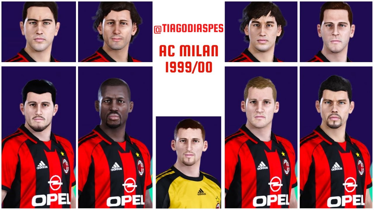 AC Milan 1999/2000 @TiagoDiasPES | Full Team - YouTube