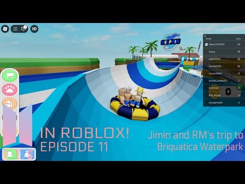 BTS in ROBLOX! Episode 11 | Jimin and RM's trip to Briquatica Waterpark ...