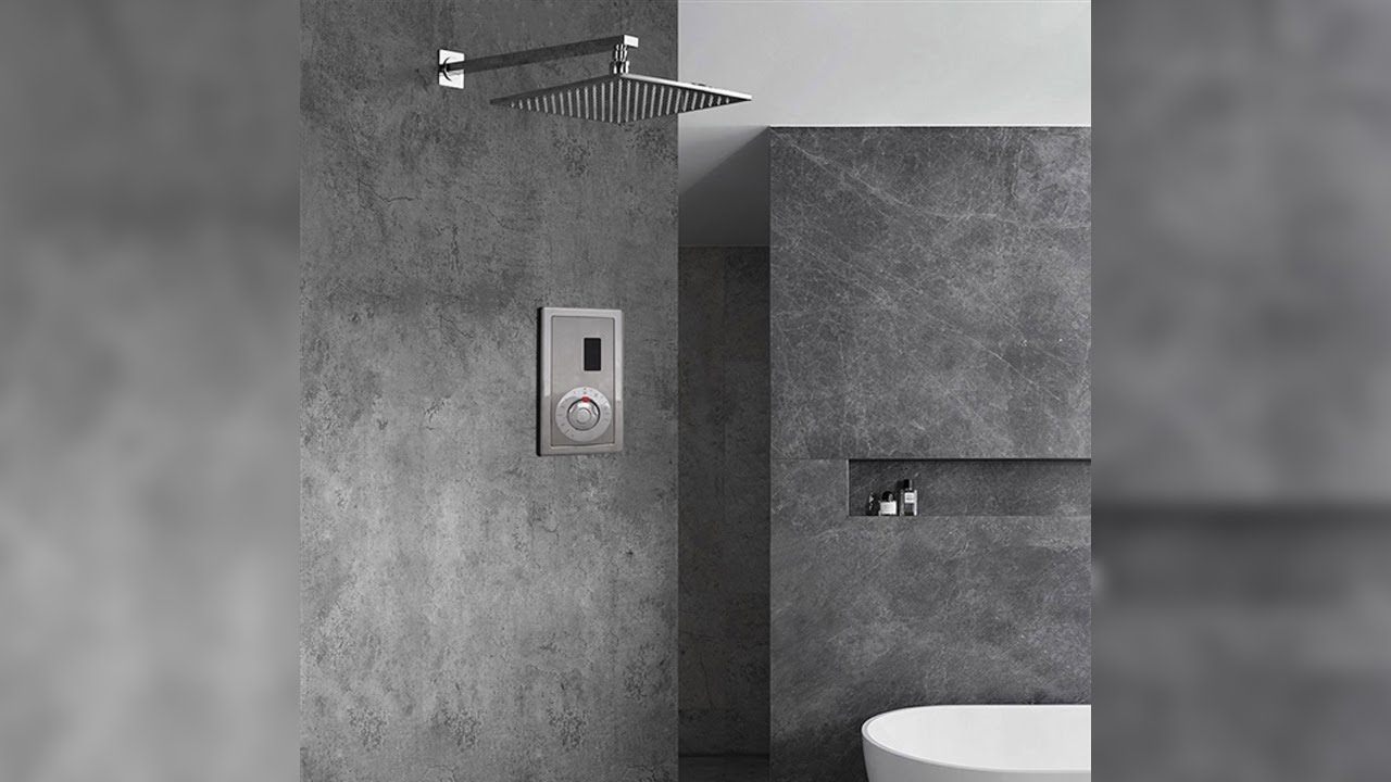 Chrome Sensor Controlled Automatic Shower Head - YouTube