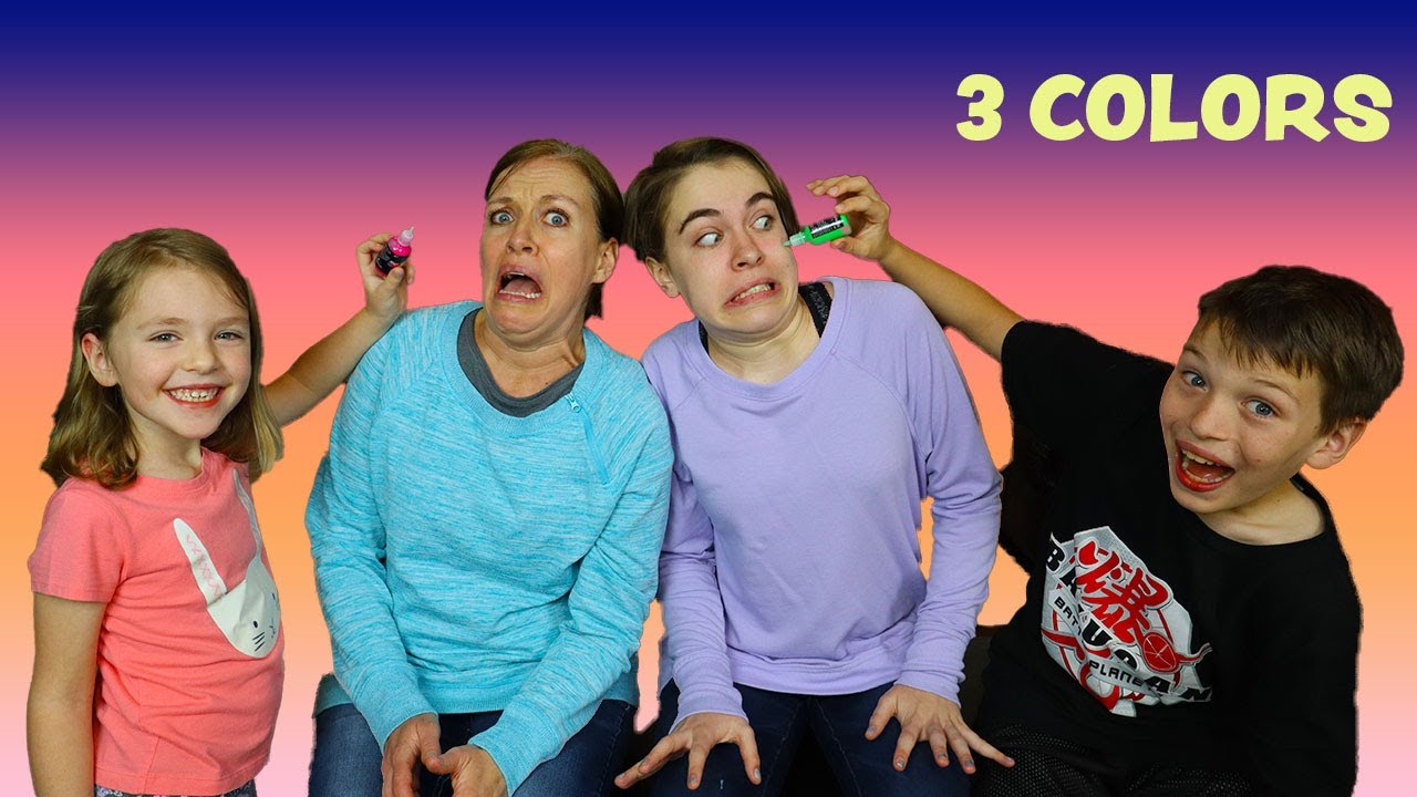 3 Color Face Paint Challenge - YouTube