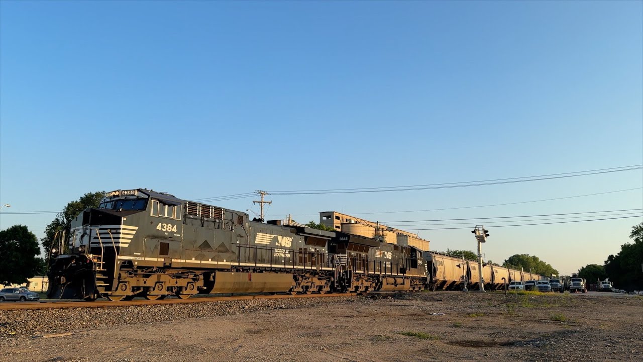 NS Dayton District-NS EB Grain Train @ MP 197 Fairborn Ohio 6-16-2024 ...