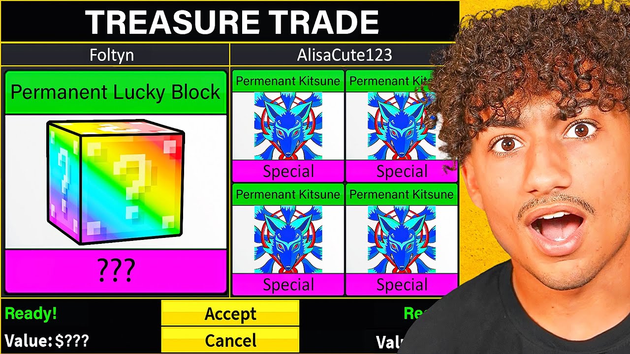 Trading PERMANENT LUCKY BLOCKS For 24 Hours.. (Blox Fruits) - YouTube