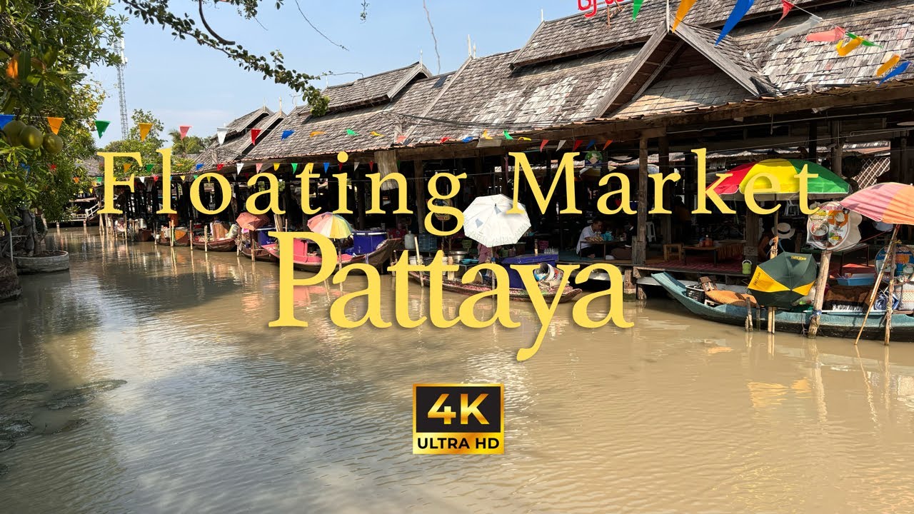 Pattaya Floating Food Market: Eat, Drink and Walking [4K] - Vlog #24 ...