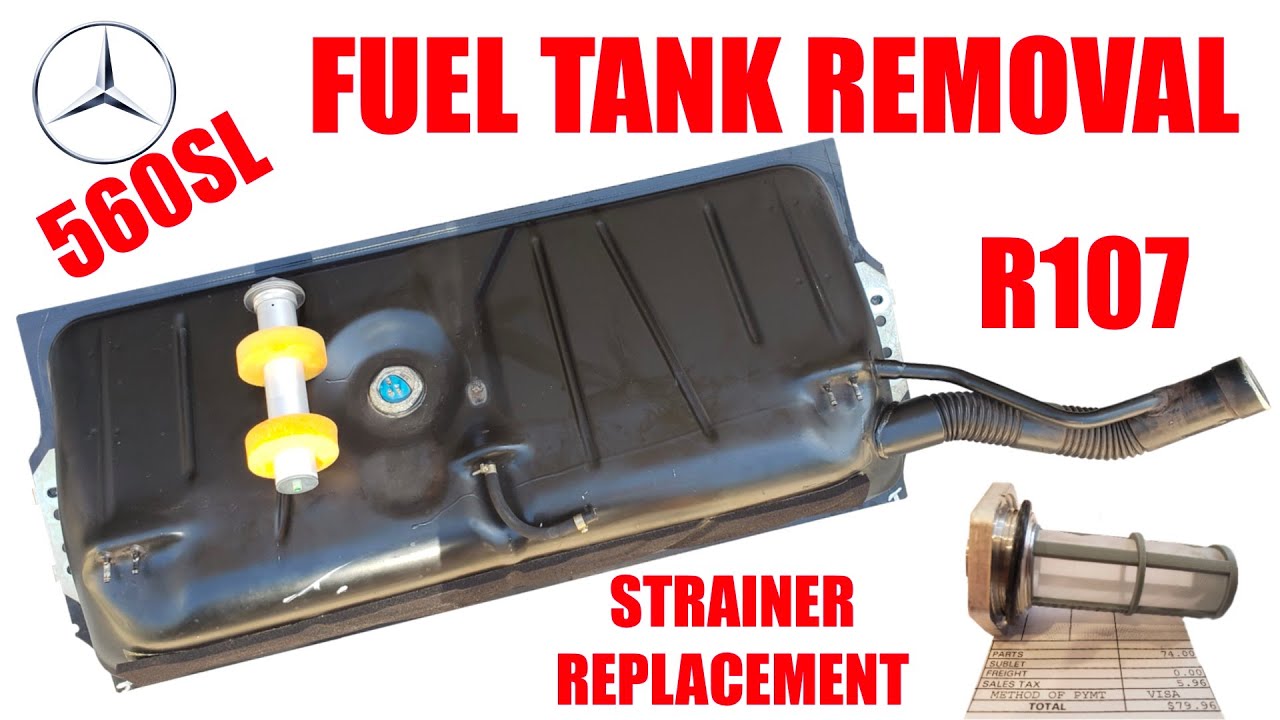 560SL - Fuel Tank Removal and Strainer Replacement - YouTube