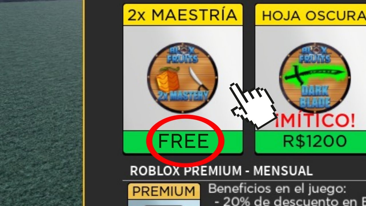 Gamepass 2x Mastery Gratis en Blox Fruits - YouTube
