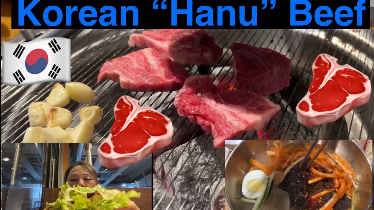 KOREAN BBQ🥩🥬HANU" BEEF IN KOREA: BIG BITES! MUKBANG : LETTUCE WRAPS ...