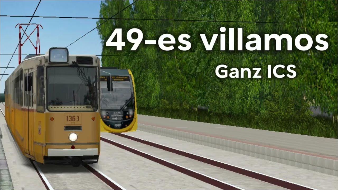 OpenBve | Budapesti 49-es villamos régi ICS-vel - YouTube